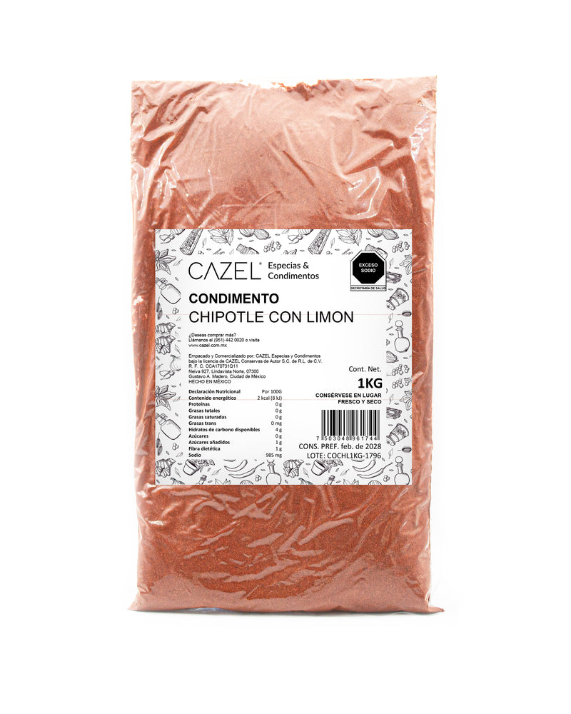 Chile Chipotle con Limón en Polvo 1KG