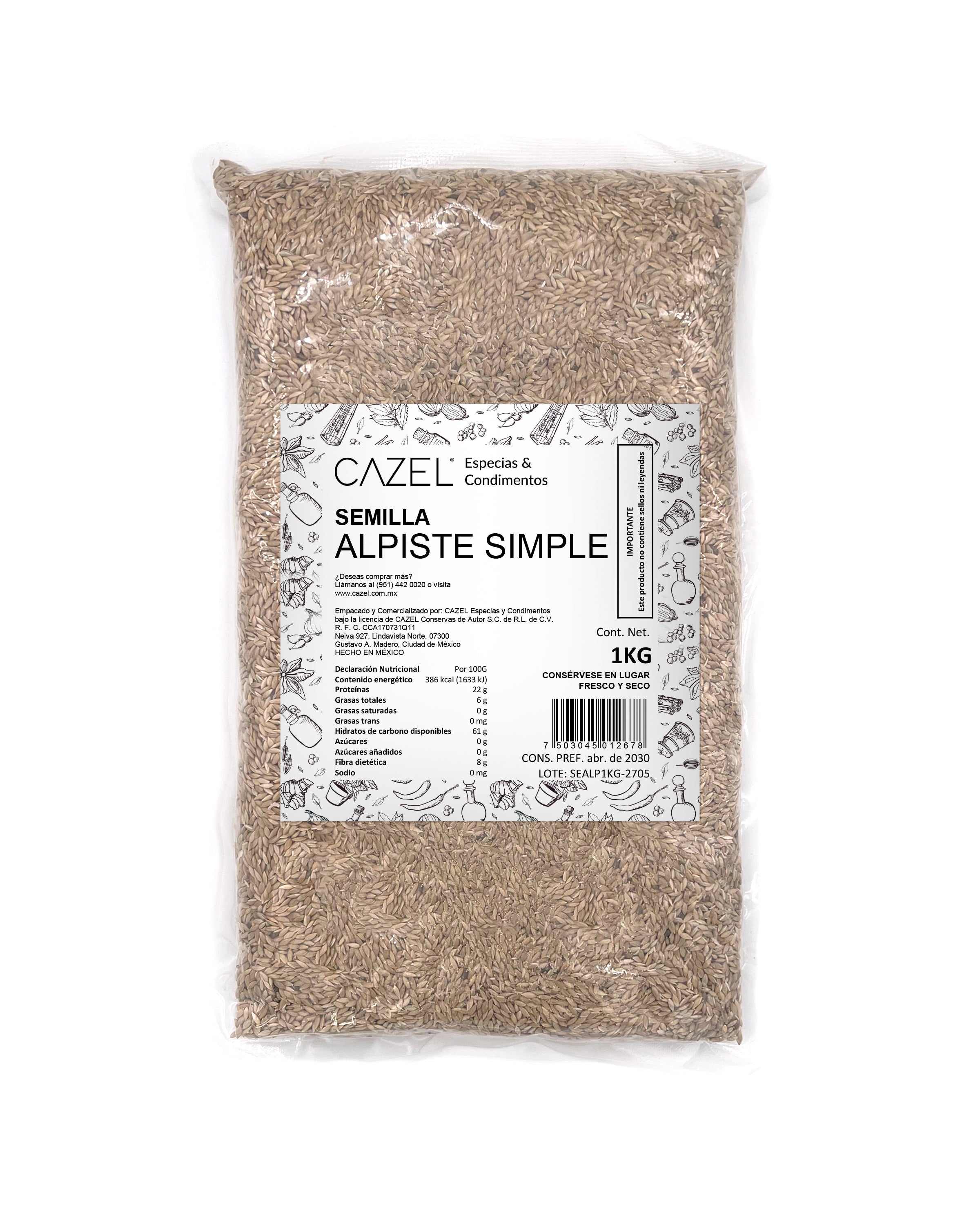 Alpiste Entero Simple 1KG